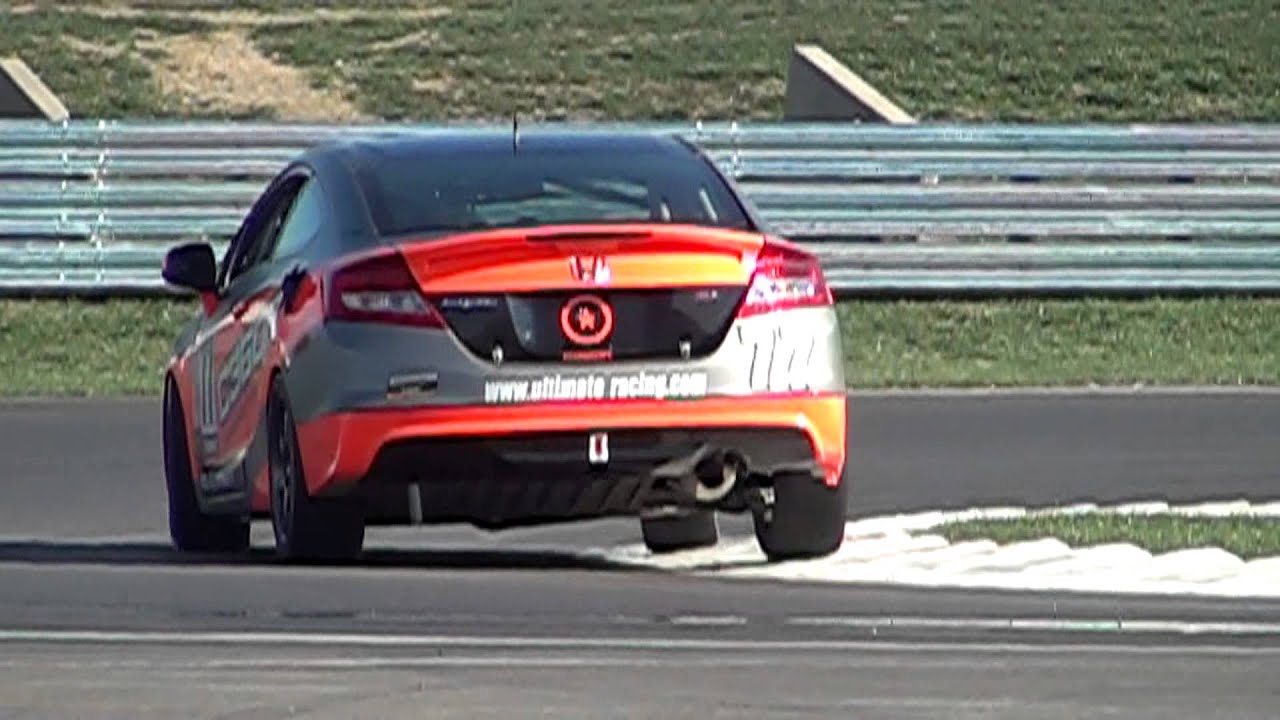 Slow Motion: Compass360 Racing Civic Si over the rumble strips (2 ...