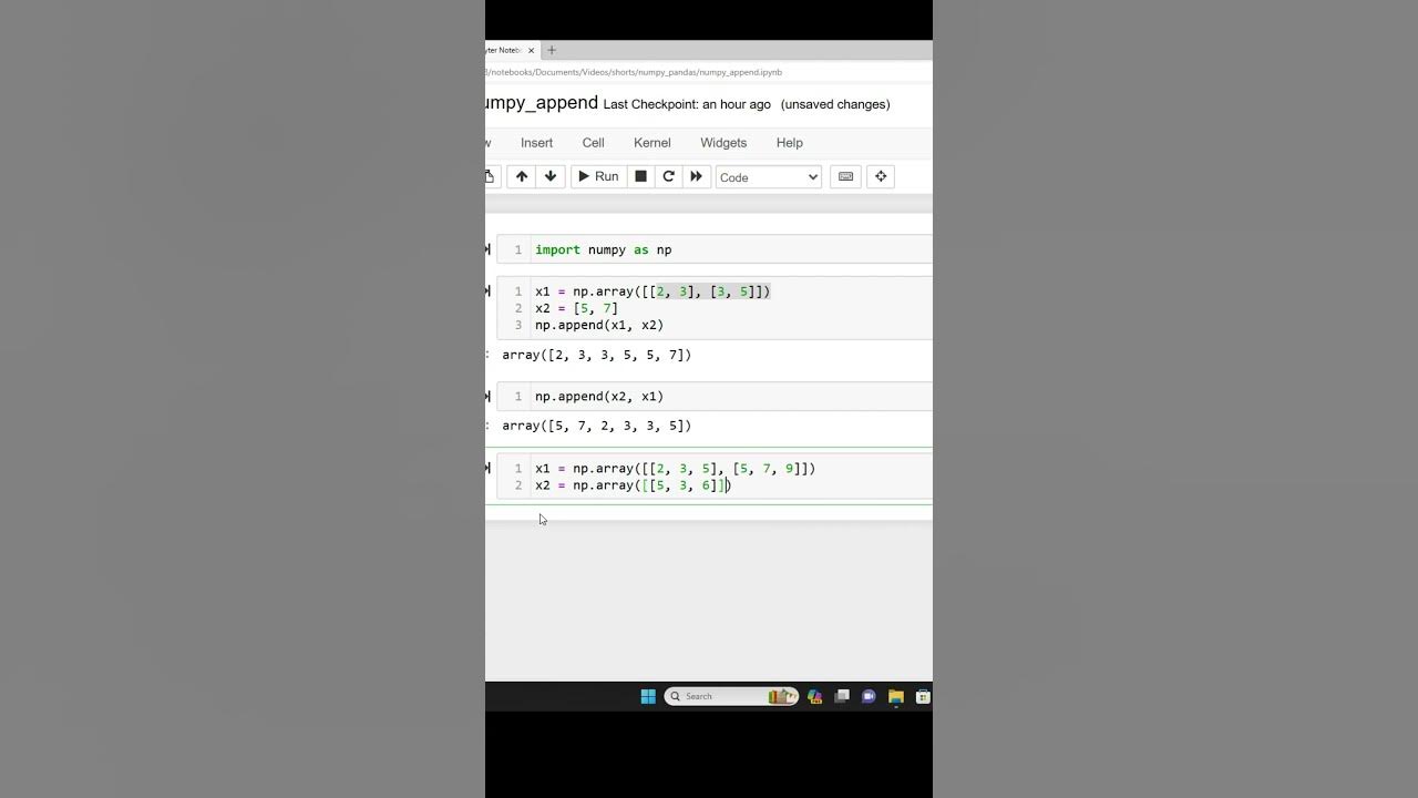 Append To Numpy Array Np append numpy python datascience YouTube append-to-numpy-array-np-append-numpy-python-datascience-youtube