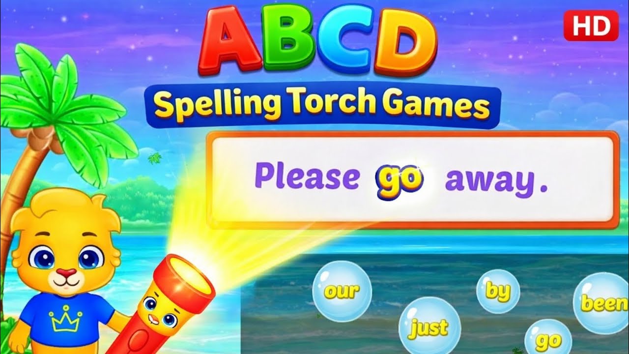 ABCD Spelling Torch Game 🔦 | Fun Alphabet Learning for Kids | Learn ...