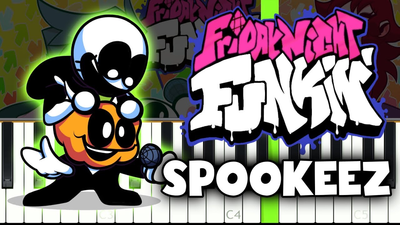 Friday Night Funkin' - Spookeez - Easy Piano tutorial - YouTube