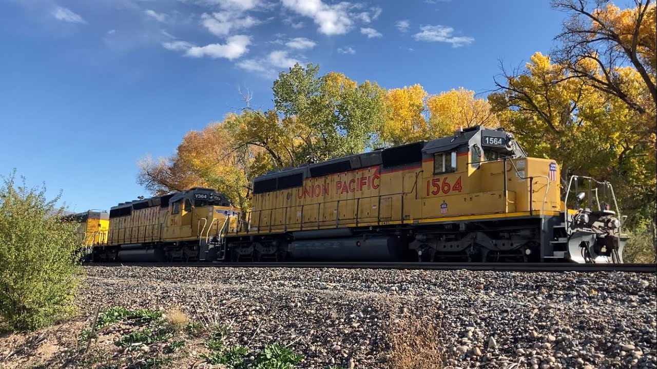 UP SD40-2, SD40-2 snoot, PS6B slug, & SD59MX do some switching in ...