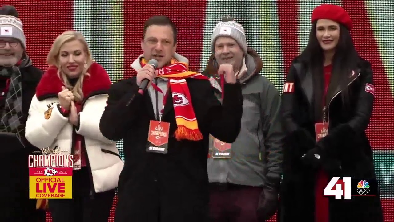 Chiefs GM Brett Veach: 'We're hear for Travis Kelce's speech' - YouTube