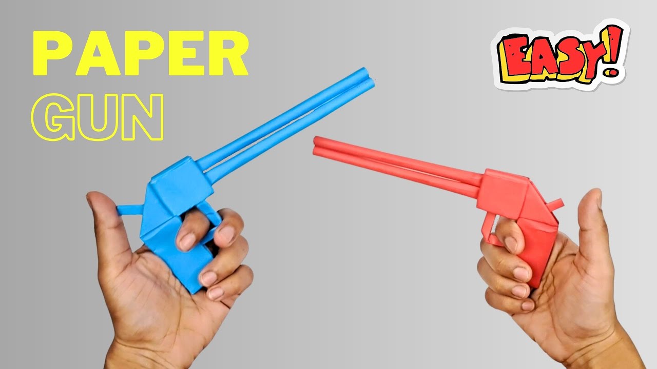 How To Make EASY PAPER GUN Toy For Kids | Craft Ideas | Paper Craft ...