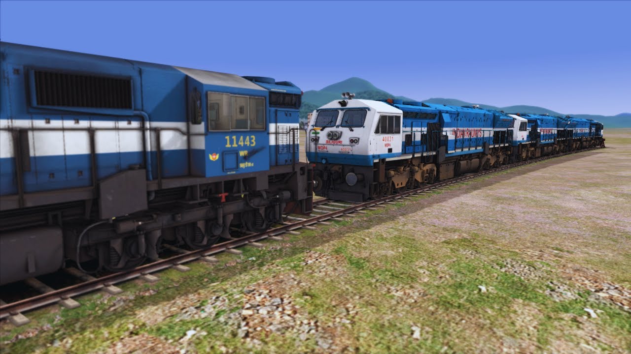 WDM3D Twins Coupling 3 Siliguri WDP4 | BUMPY RAILROAD | Train Simulator ...