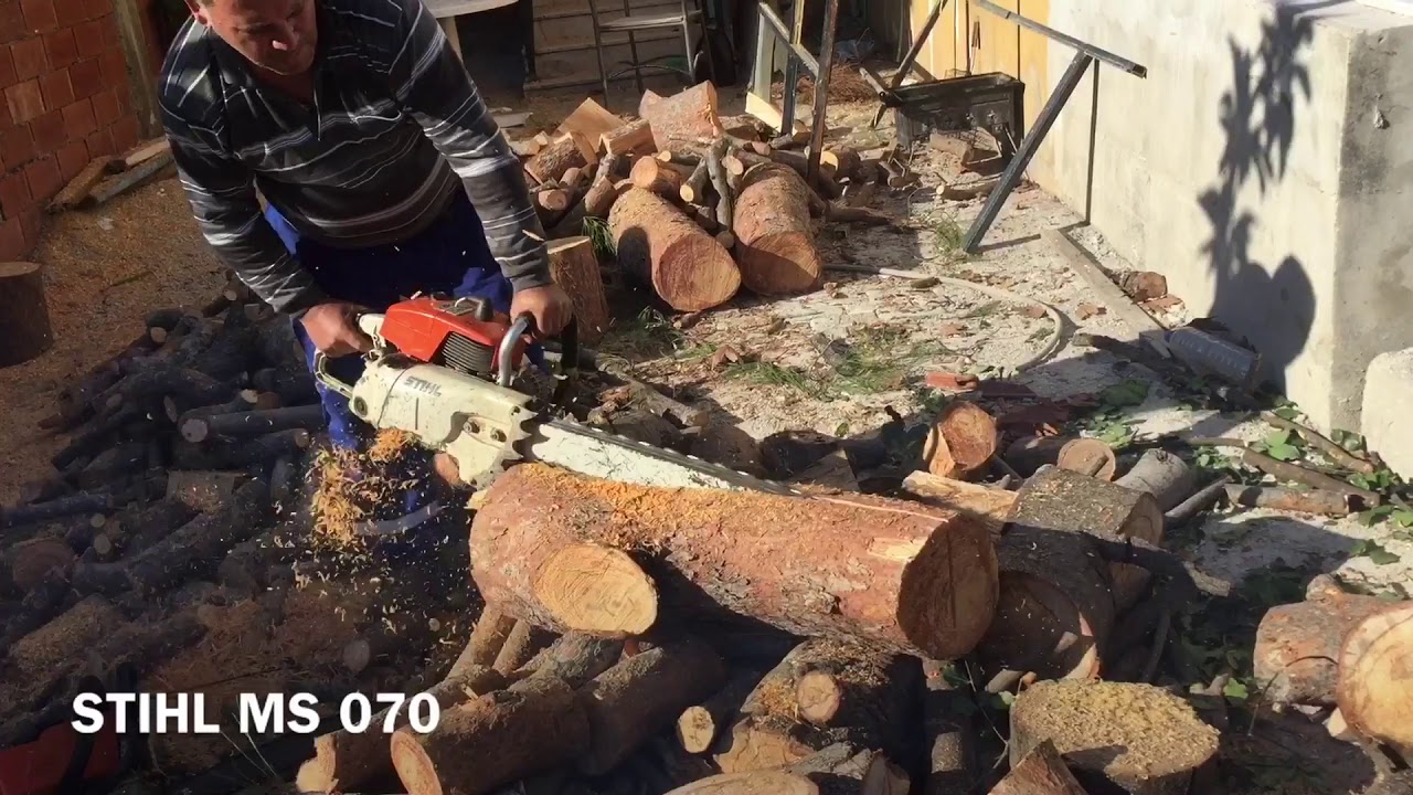 STIHL AV 070 kışlık odun hazırlığı - YouTube
