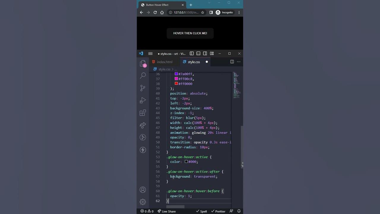 Hover Glow Effect Button Using Html And Css Shortsvideo Shorts Cssbutton Youtube