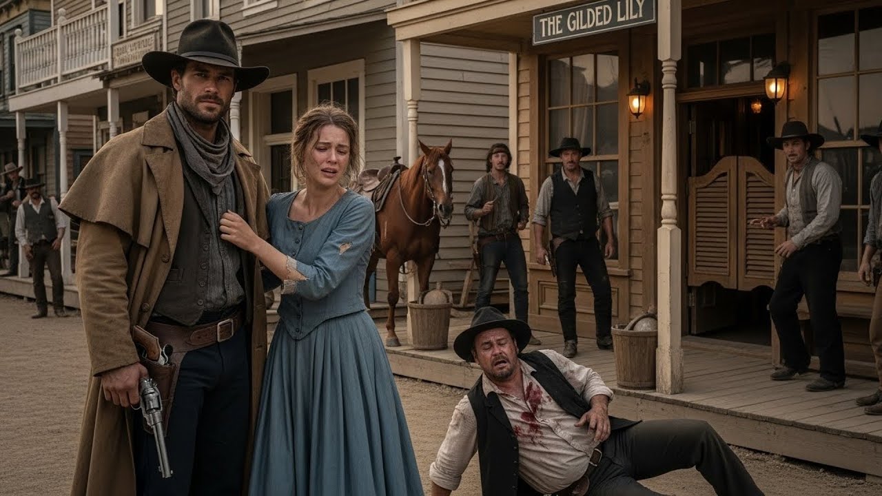 She Was Being Dragged Back To Saloon By Force, Cowboy Knocked Man Down ...