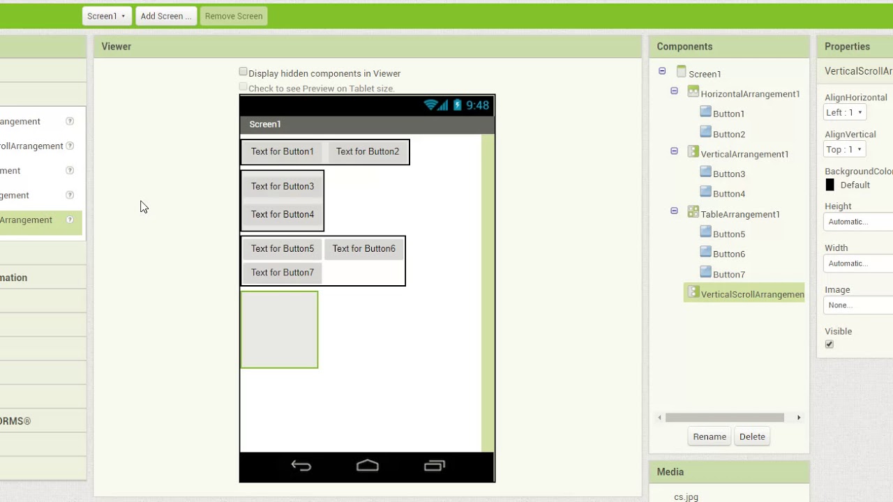 MIT App Inventor - Layout Options - YouTube