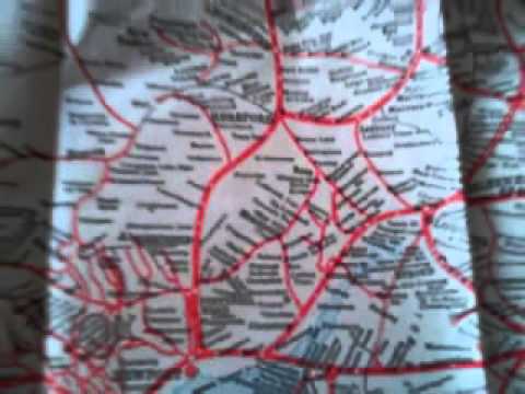 EMINENTLY FRAMEABLE DETAILED 1920s MAP of COMPLETE GREAT WESTERN ...