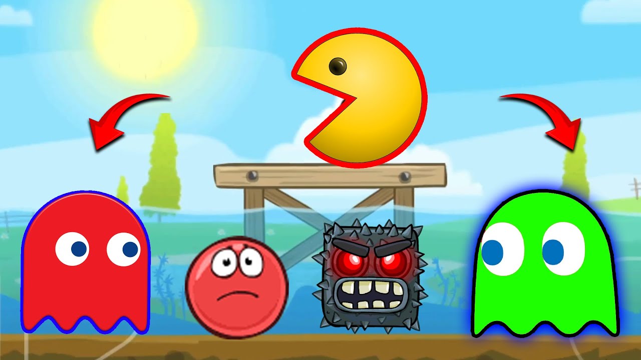 Pacman vs Red Ball 4 Level 1 Animation - YouTube