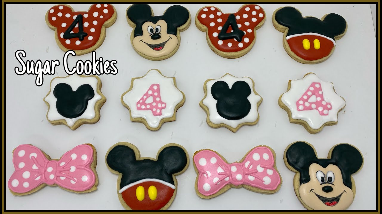 How To Make & Decorate Mickey Mouse Sugar Cookies Without Cutters ...
