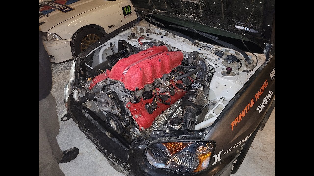 Sam Albert's Ferrari V8 swapped Subaru at Big White Winter Rally 2023 ...