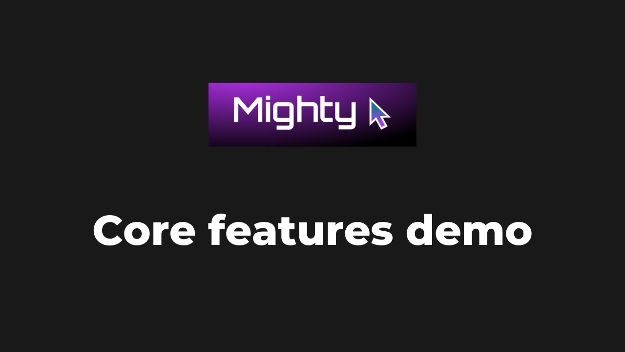 Mighty Cursor - Core features demo - YouTube
