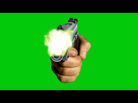 fire gun green screen video