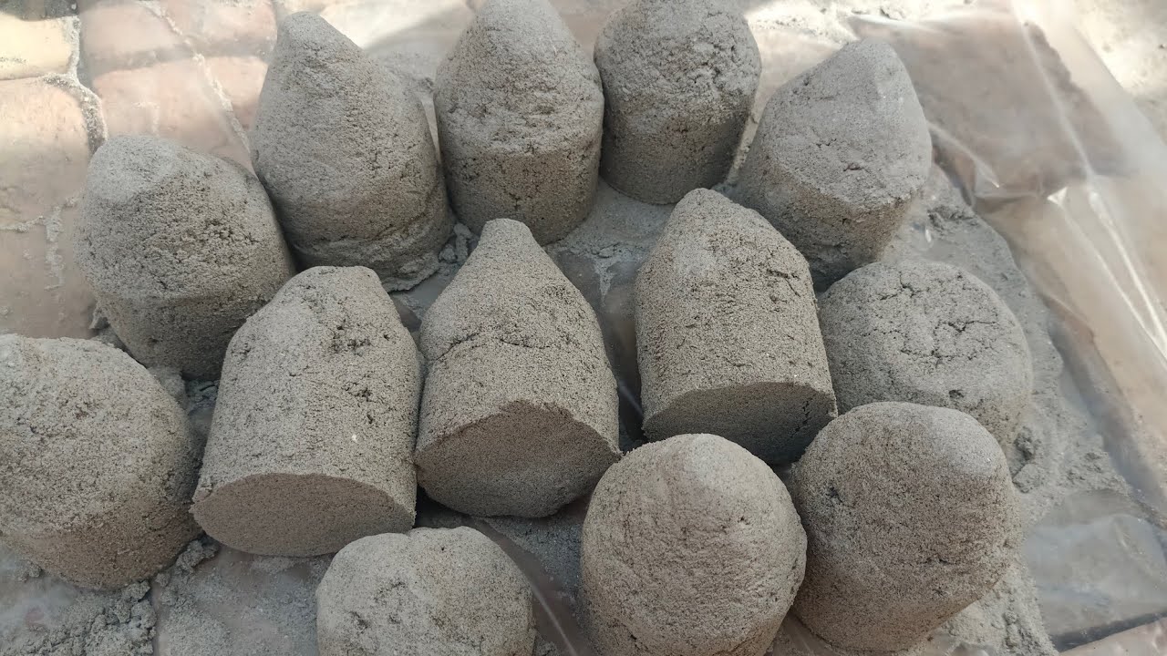 ASMR : sand and chalk texture new shapes tub crumbling ️ ️ ️ - YouTube