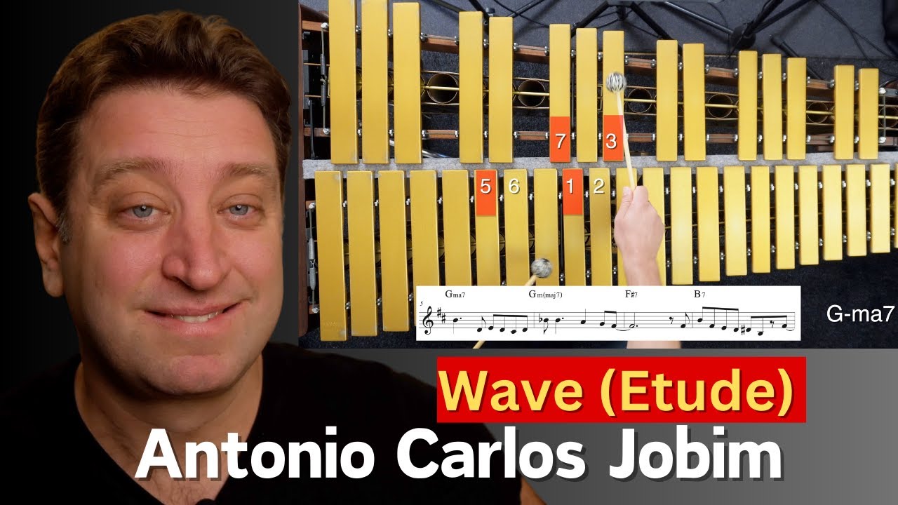 "WAVE" (Jobim) Easy Jazz Vibraphone Etude and Lesson - YouTube