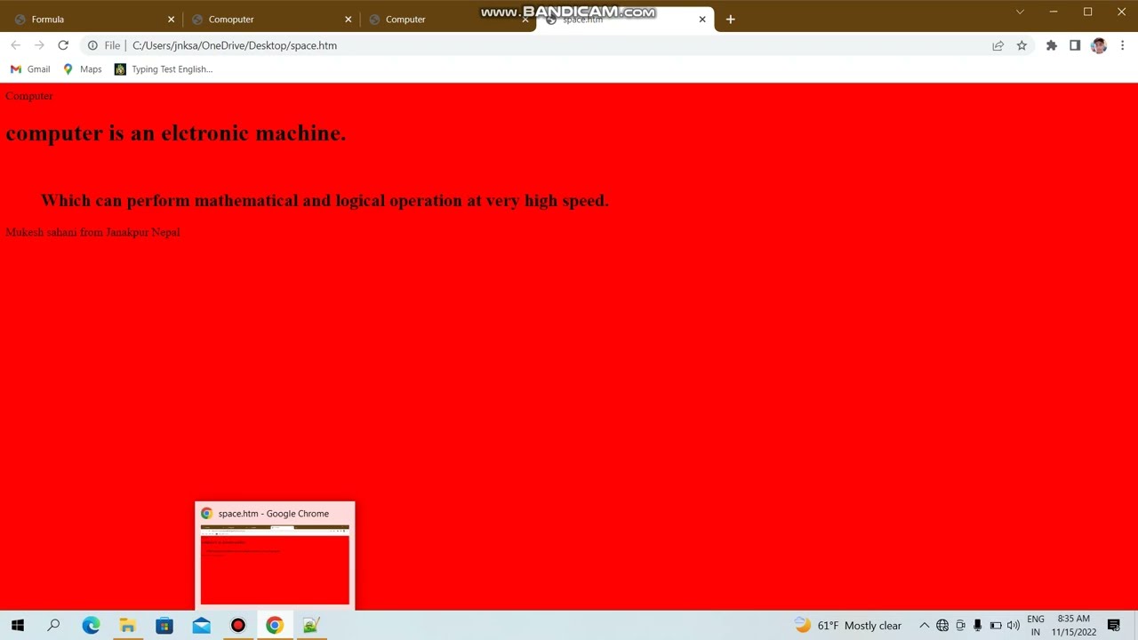 How To Give Space In HTML Program YouTube How To Give Space In HTML Program YouTube