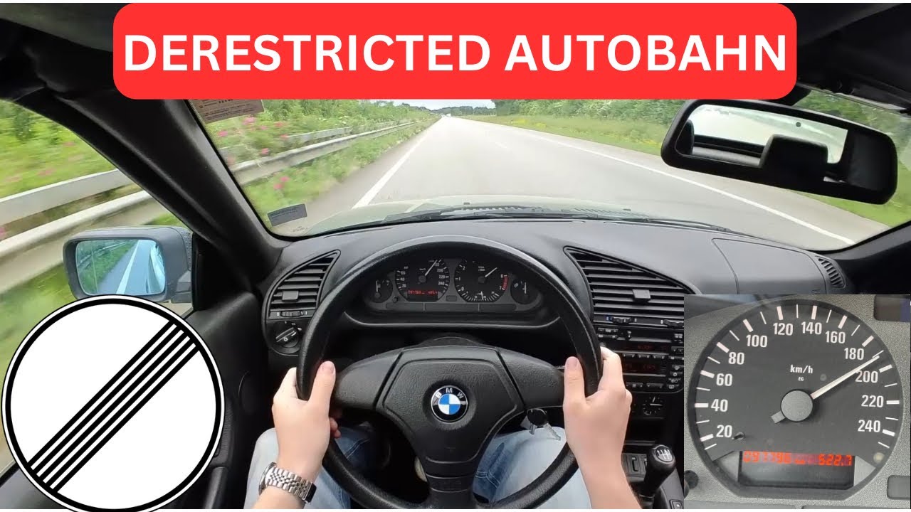 BMW E36 318i TOPSPEED on DERESTRICTED AUTOBAHN | POV | 115 HP - YouTube