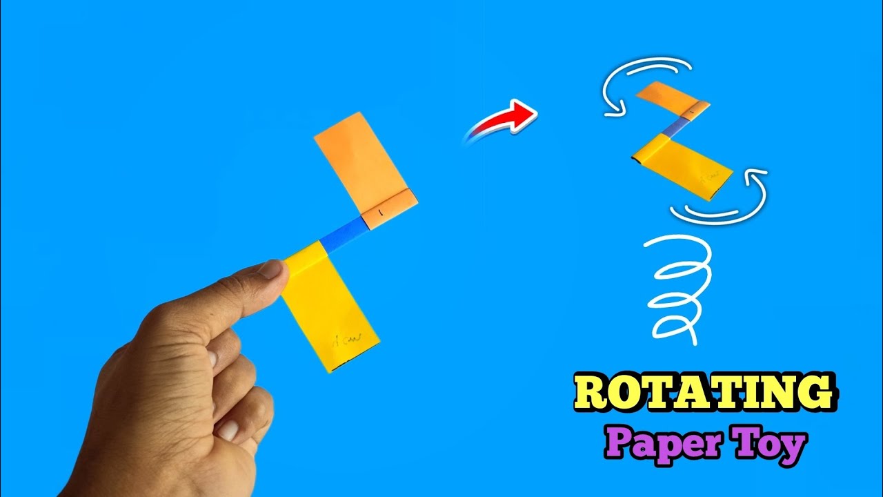World's Top Rotating Paper Toy | How to Make Paper Spin Helicopter ...