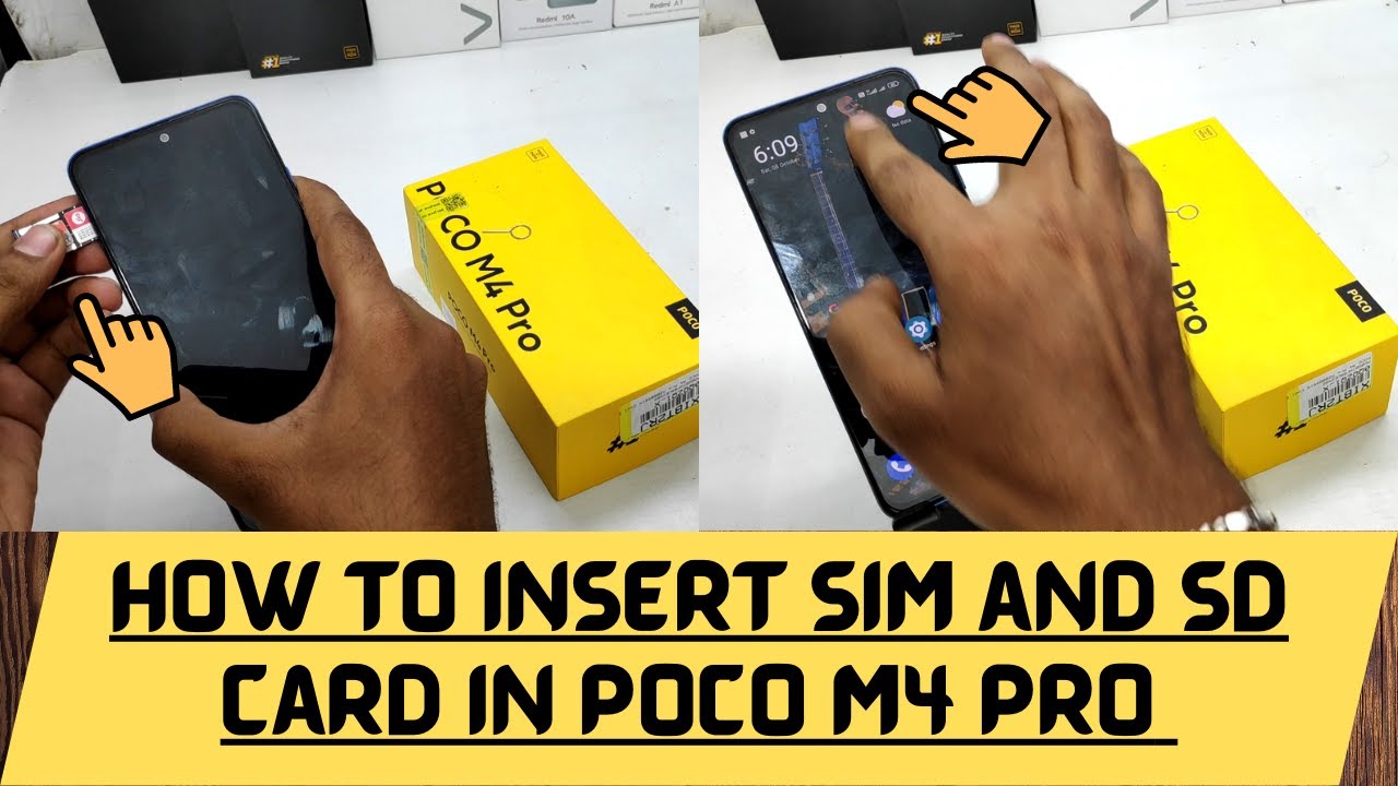 How to Insert sim and SD card in POCO M4 pro| How to Insert Nano SIM ...