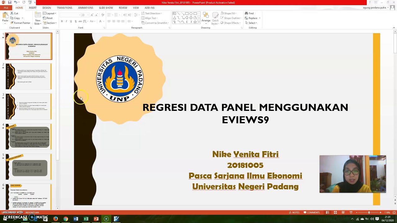TUTORIAL REGRESI DATA PANEL DENGAN MENGGUNAKAN EVIEWS9 - YouTube