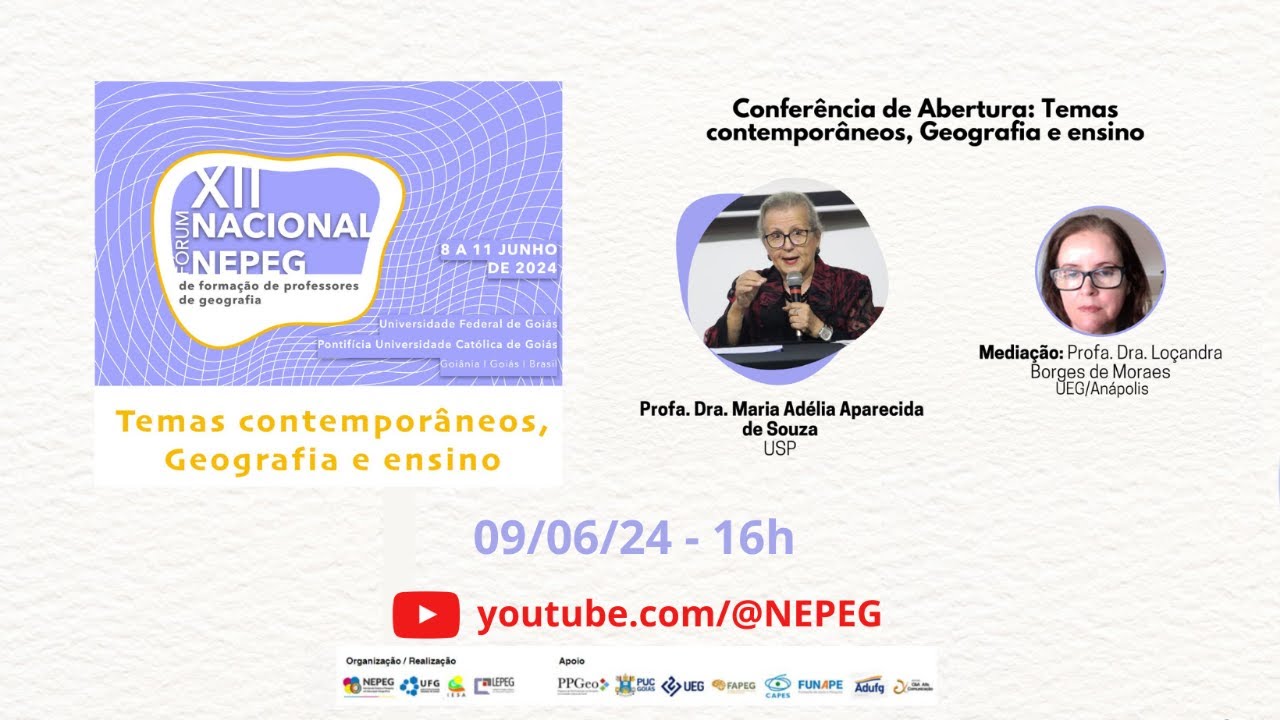 XII Fórum Nacional NEPEG 2024 - Abertura Oficial e Conferência de ...