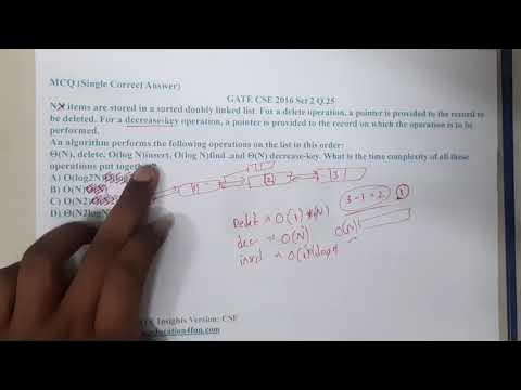 GATE CSE 2016 SET 2 Q 25 || Linked Lists ||Data Structure || GATE Insights Version: CSE - YouTube