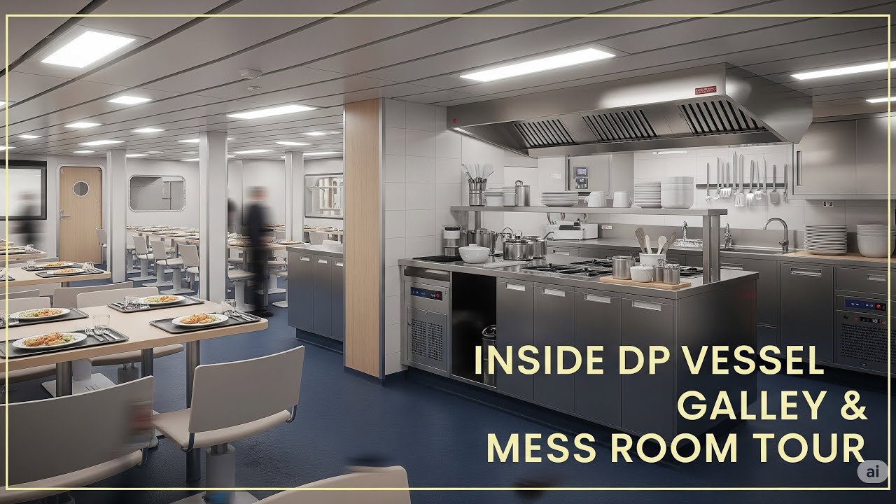 Inside DP Vessel,tour Of Mess room and Galley#eto - YouTube