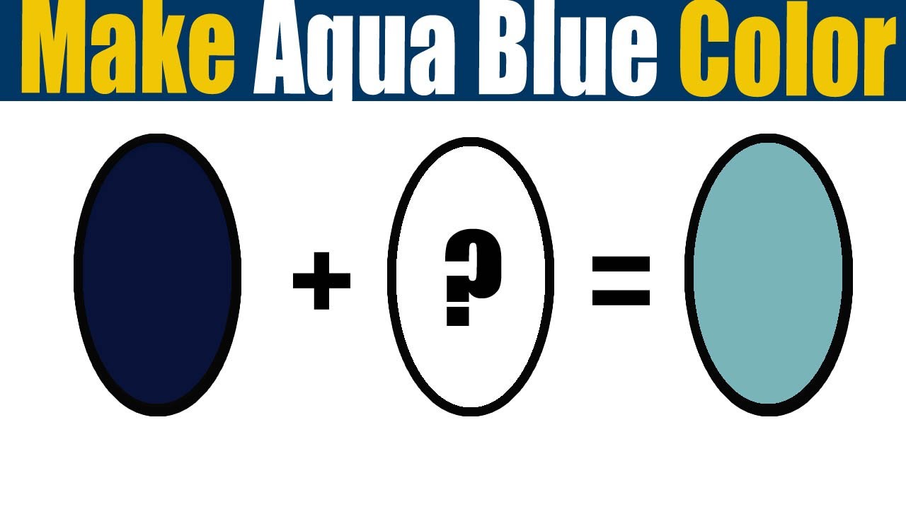 How To Make Color Aqua Blue Acrylic Paint - YouTube