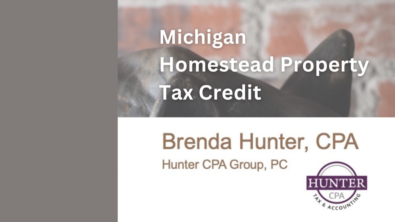 Michigan Homestead Property Tax Credit - YouTube