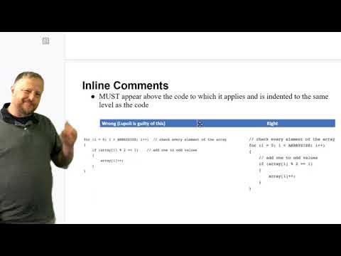 Inline Commenting Standards - YouTube