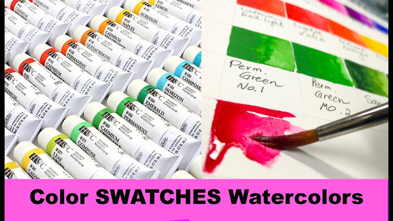 Beginners Watercolors How To Make Color Swatches YouTube Beginners Watercolors How To Make Color Swatches YouTube