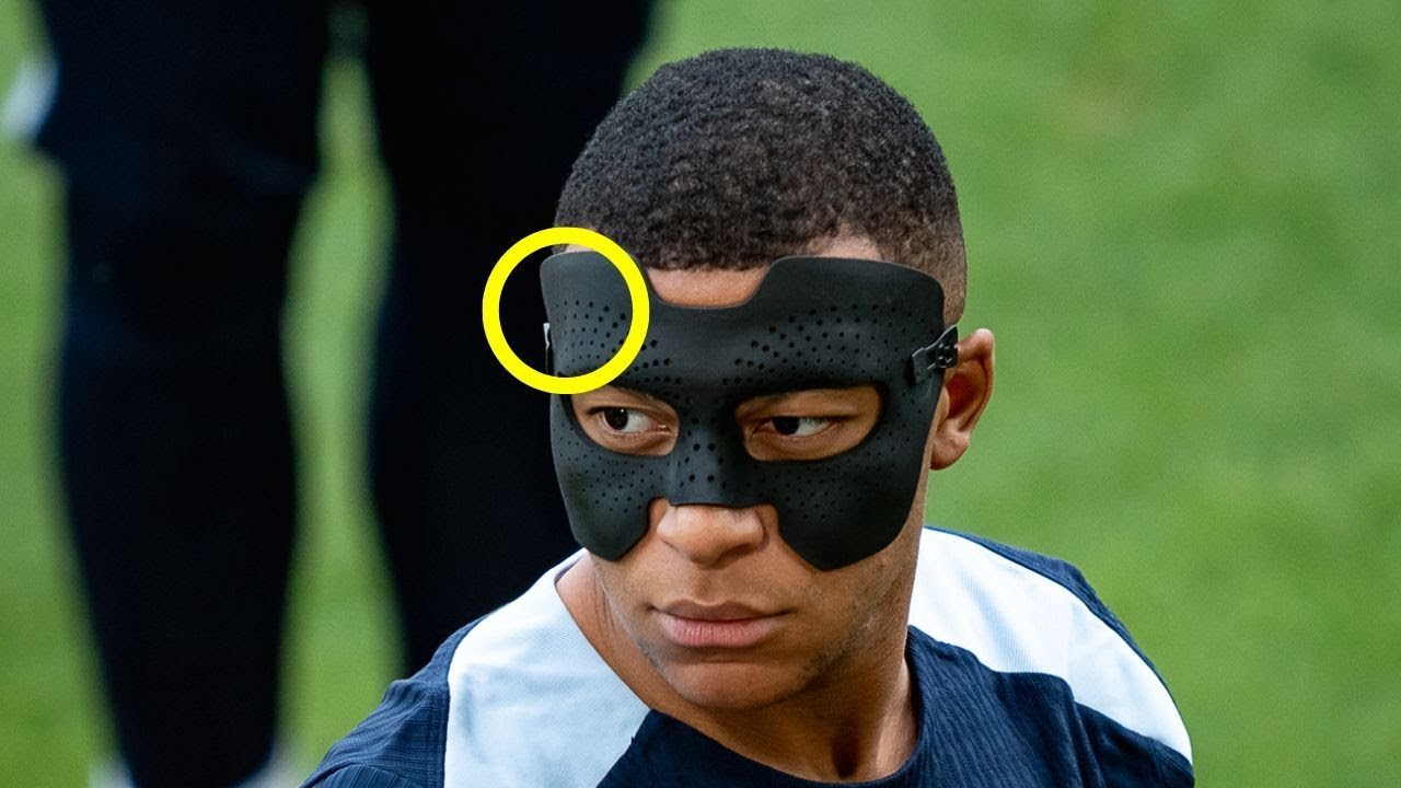 The 4th mask of Mbappé leaks before facing Belgium - YouTube
