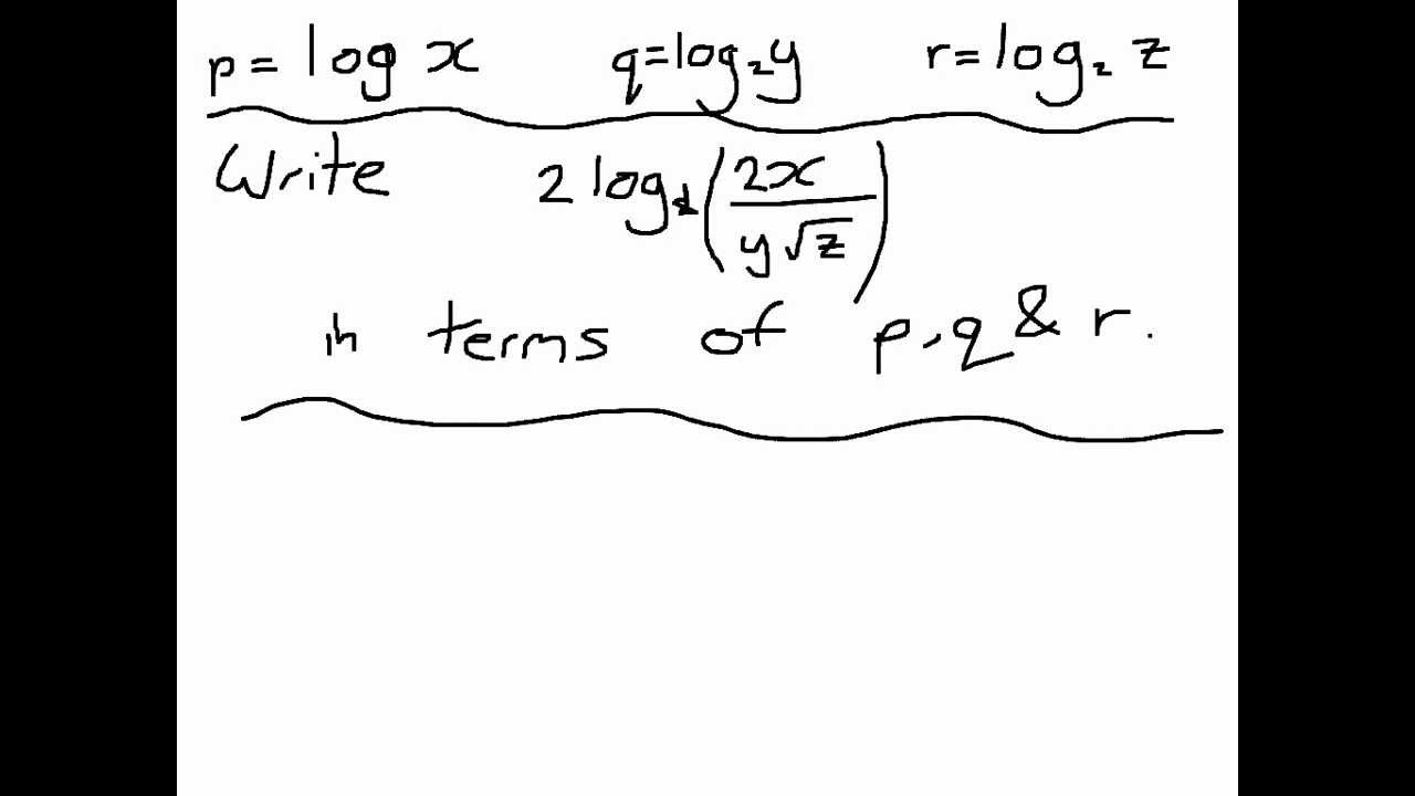 How to seperate logarithms (logs) - YouTube