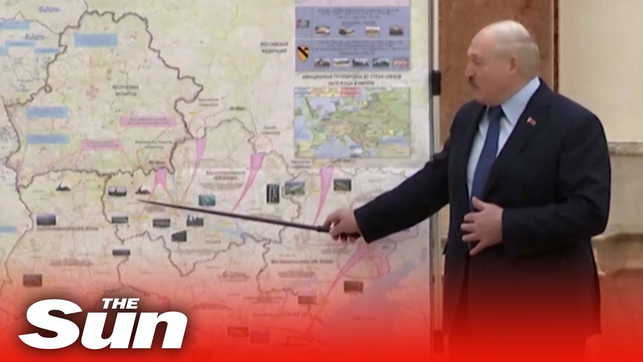 Belarus leader Lukashenko shows off map of Russia's 'special operation ...