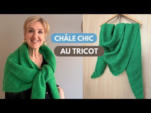 Apprendre à tricoter un châle simple et stylé, tuto facile débutant 