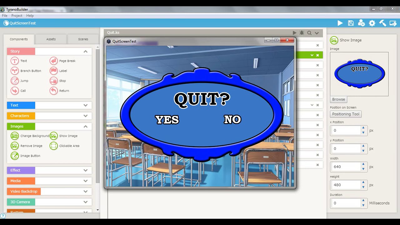 [Tyrano Builder] How to make quit screen - YouTube