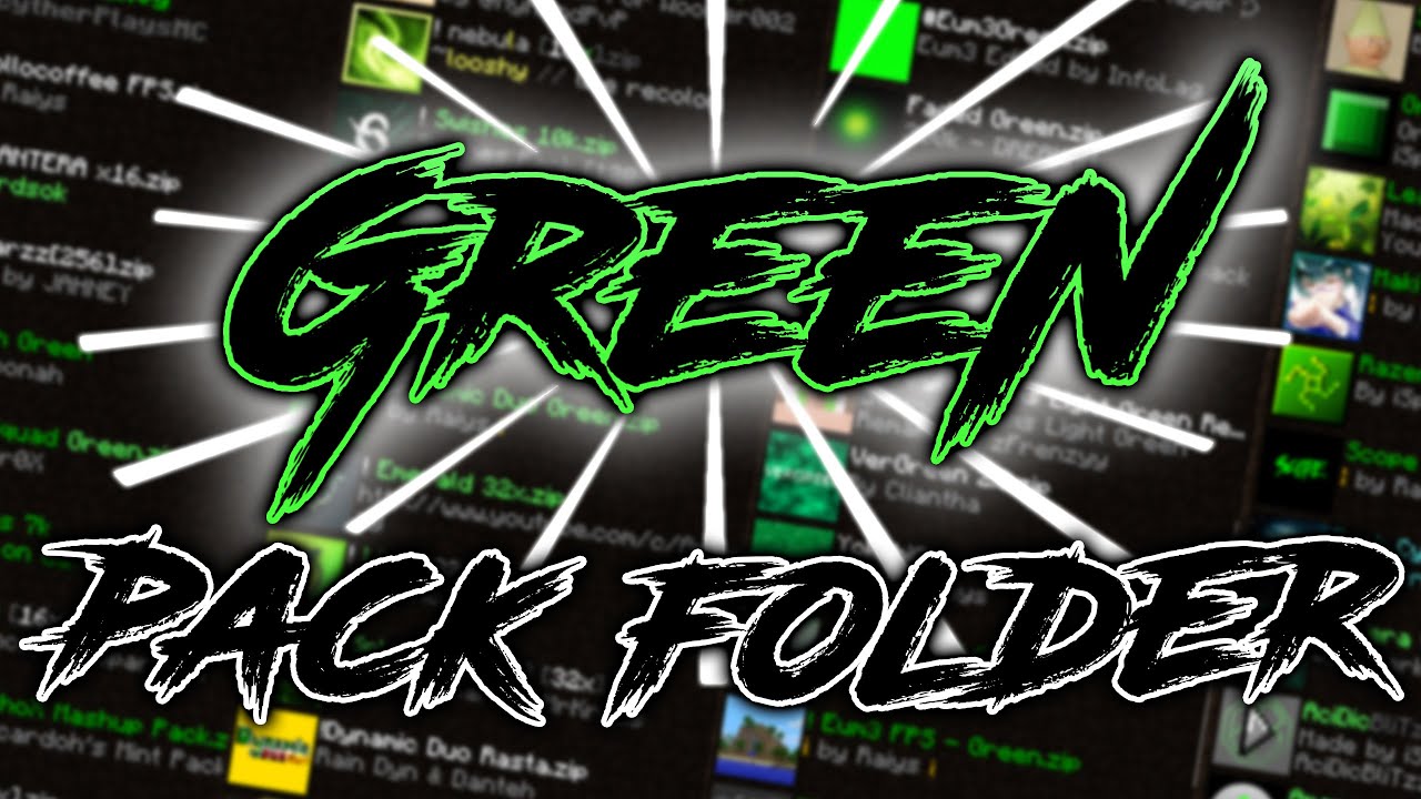 MINECRAFT GREEN TEXTURE PACK FOLDER (+50 PACKS) - YouTube