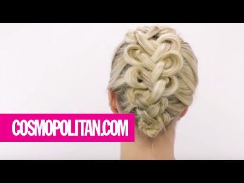 Loop-Knotted Braid Updo Hyperlapse | Cosmopolitan - YouTube