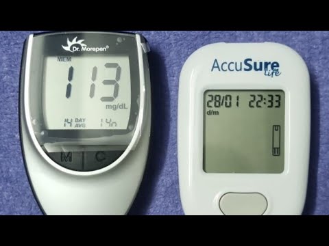 Dr.Morepan Gluco One BG- 03 Glucometer Vs Accu Sure Life Glucometer ...