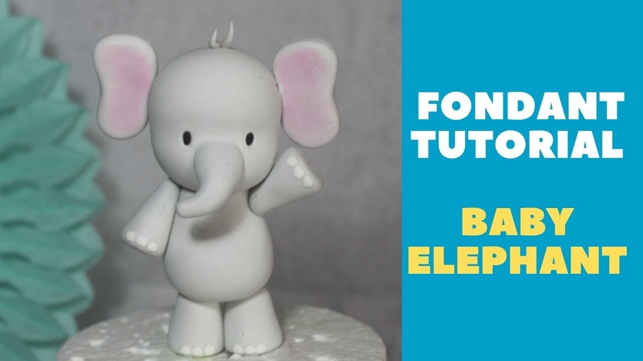 🐘FREE Fondant Baby Elephant tutorial STEP 3 - YouTube