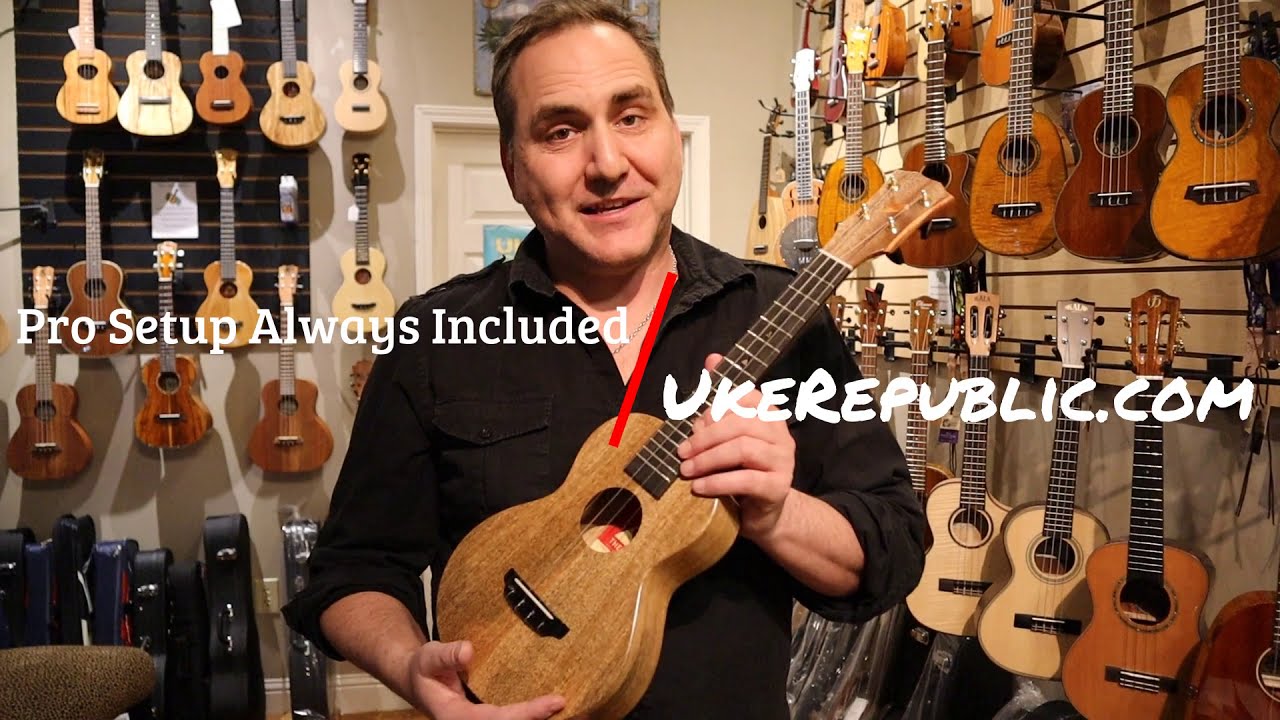 The Rebel Double Crème Solid Mango Satin Concert Ukulele Demo by UKE ...