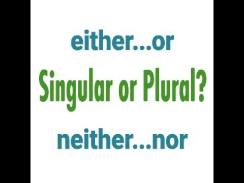 Grammar rules 1 and 2 , about the use of "Either or" , "neither nor ...