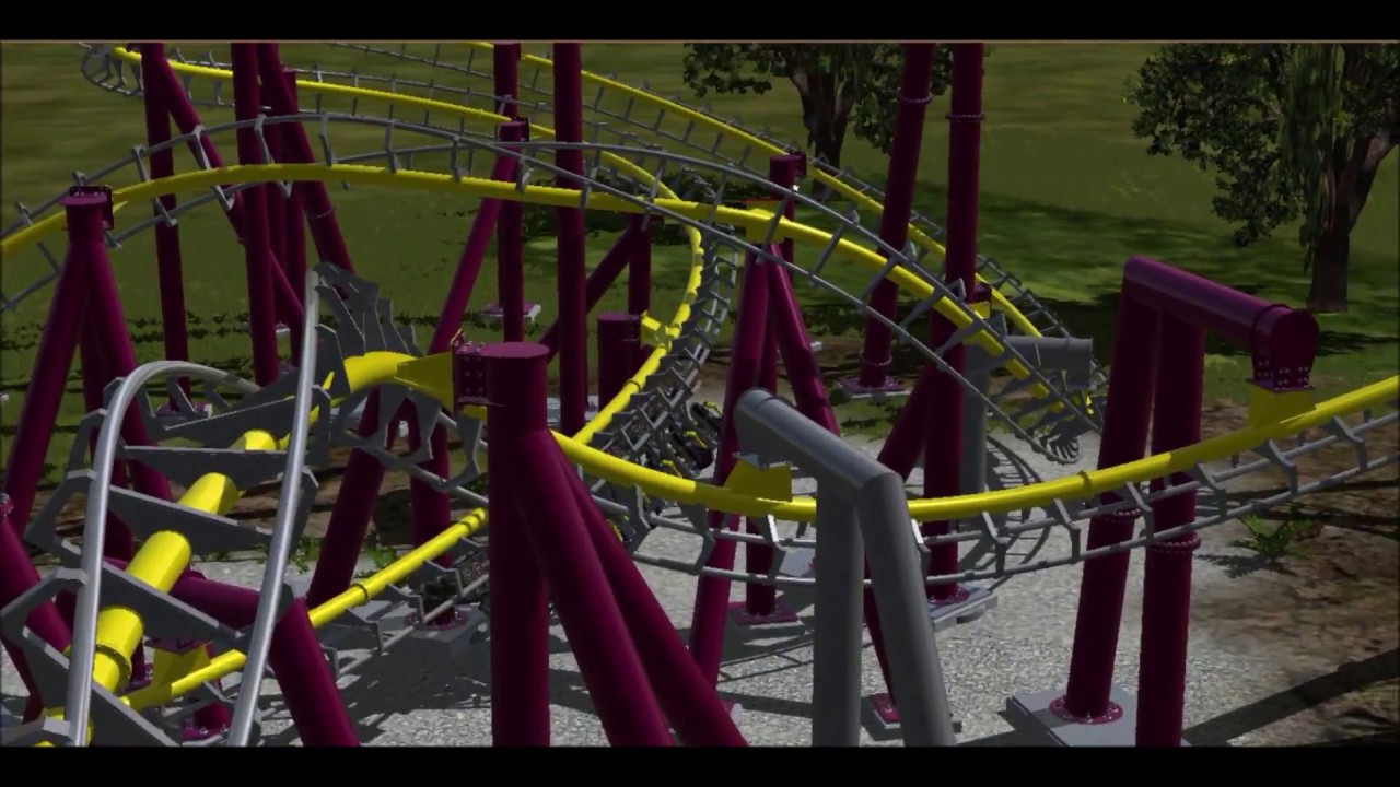 Vekoma SLC Batman clone (NoLimits 2) - YouTube