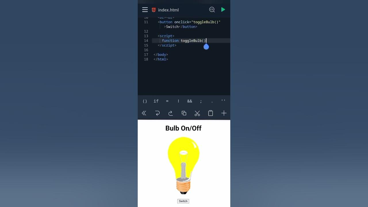 Onoff Bulb Coding Besiccoding Coding Python Javascript Java Html Css Htmlcoding