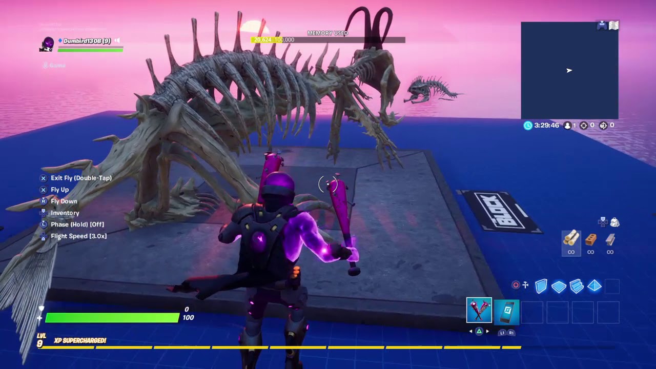 Dinosaur skeleton: Fortnite_creative_cartography - YouTube