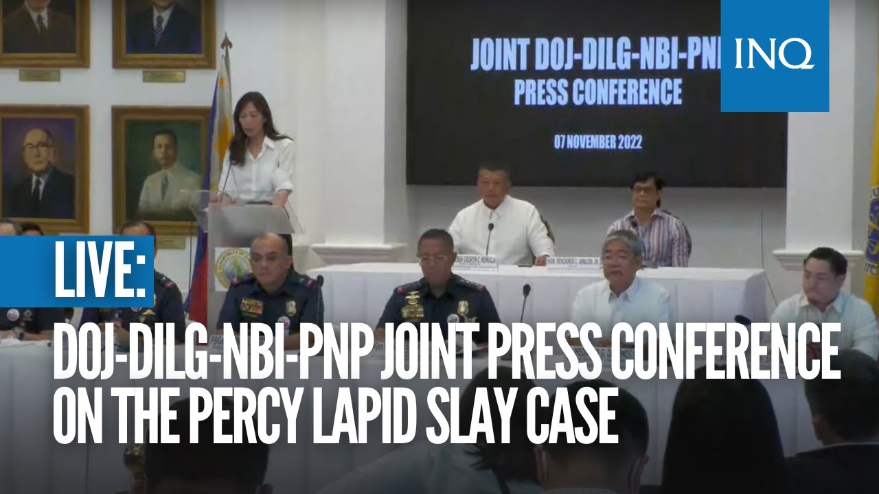 LIVE: DOJ-DILG-NBI-PNP joint press conference on the Percy Lapid slay case - YouTube