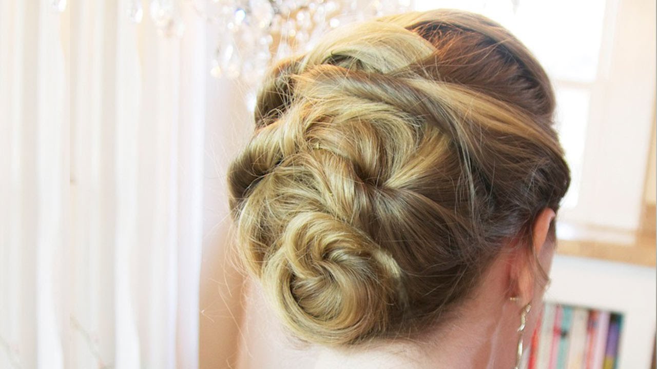 The 3 Minute Woven Updo - YouTube