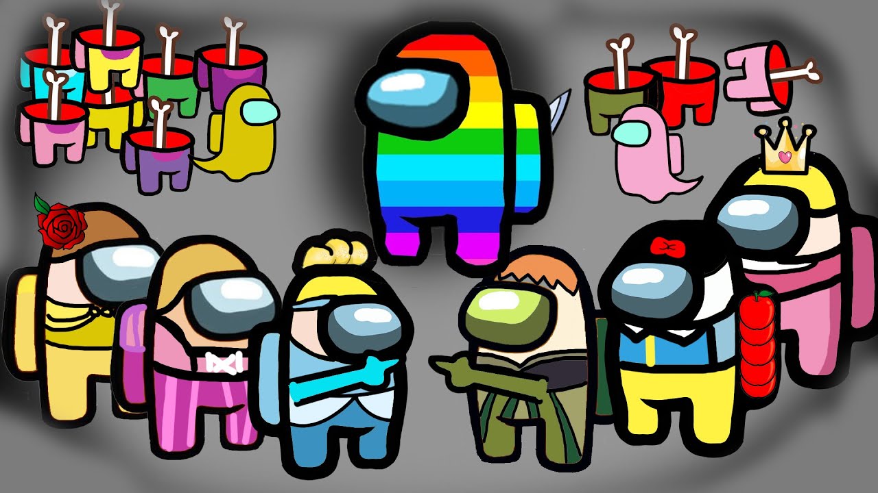 AMONG US GAME HANDMADE PAPERCRAFTS AMONG US DISNEY PRINCESS - YouTube