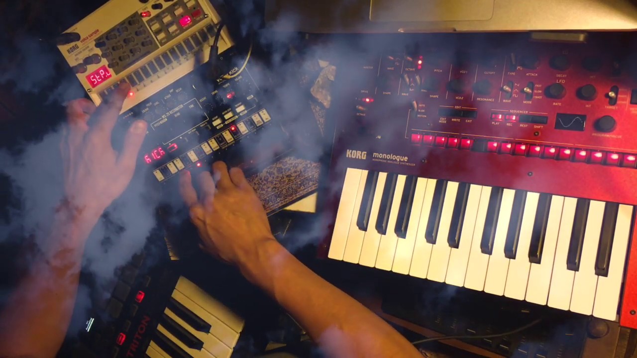 KORG monologue, volca sample, volca kick, TRITON taktile Jam26mayo2019 ...
